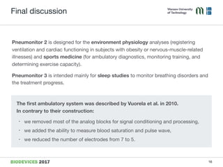 Ambulatory Devices Measuring Cardiorespiratory Activity with Motion | PPT
