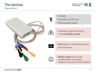 Ambulatory Devices Measuring Cardiorespiratory Activity with Motion | PPT