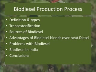 Biodiesel: The Fuel Of The Future | PPTX