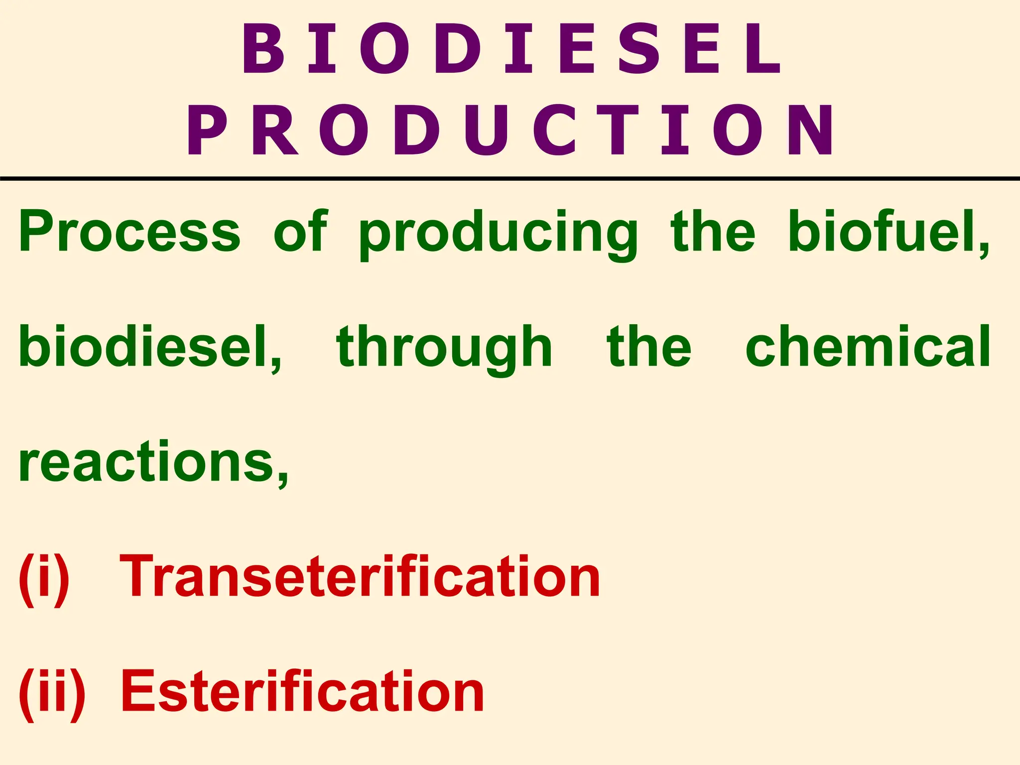 Biodiesel production | history of feedstock | PPT