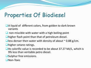 Biodiesel-Fuel of Tomorrow | PPTX