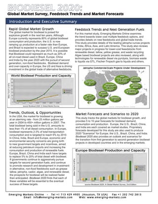 Biodiesel 2020 - Emerging Markets for Biocrude, Biodiesel, Renewable ...