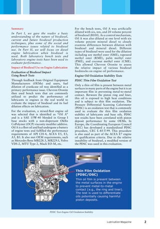 Biodiesel and engine lubrication 2 | PDF