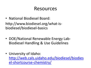 Understanding Biodiesel Chemistry | PPTX