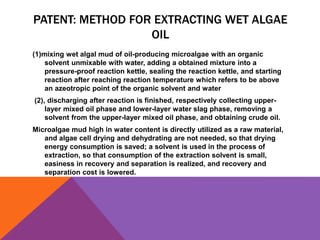 Biodiesel from algal oils | PPTX