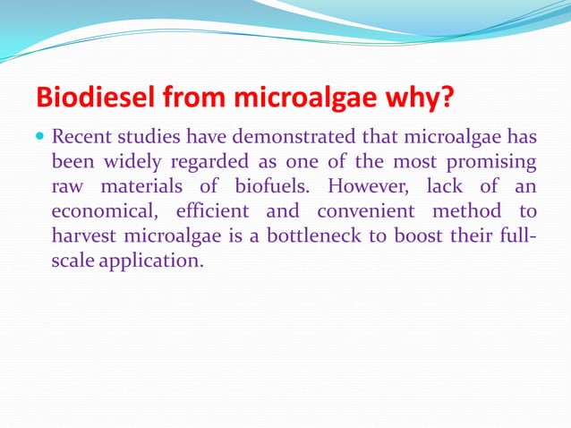 Biodiesel from microalgae production methods - a review | PPTX