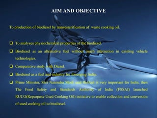 Biodiesel from Waste Cooking Oil | PPTX