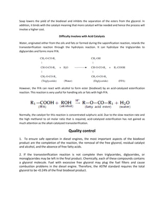 Biodiesel lecture notes | PDF