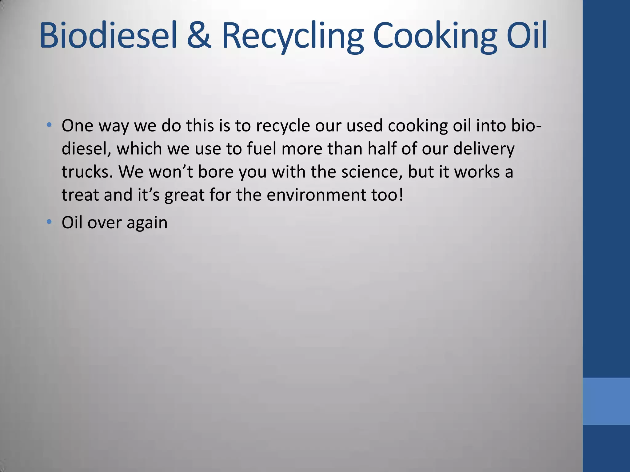 Biodiesel made from used cooking oil | PPTX