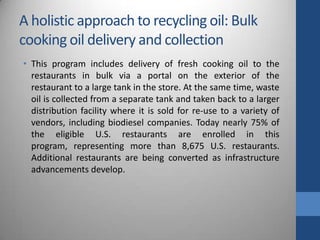 Biodiesel made from used cooking oil | PPTX