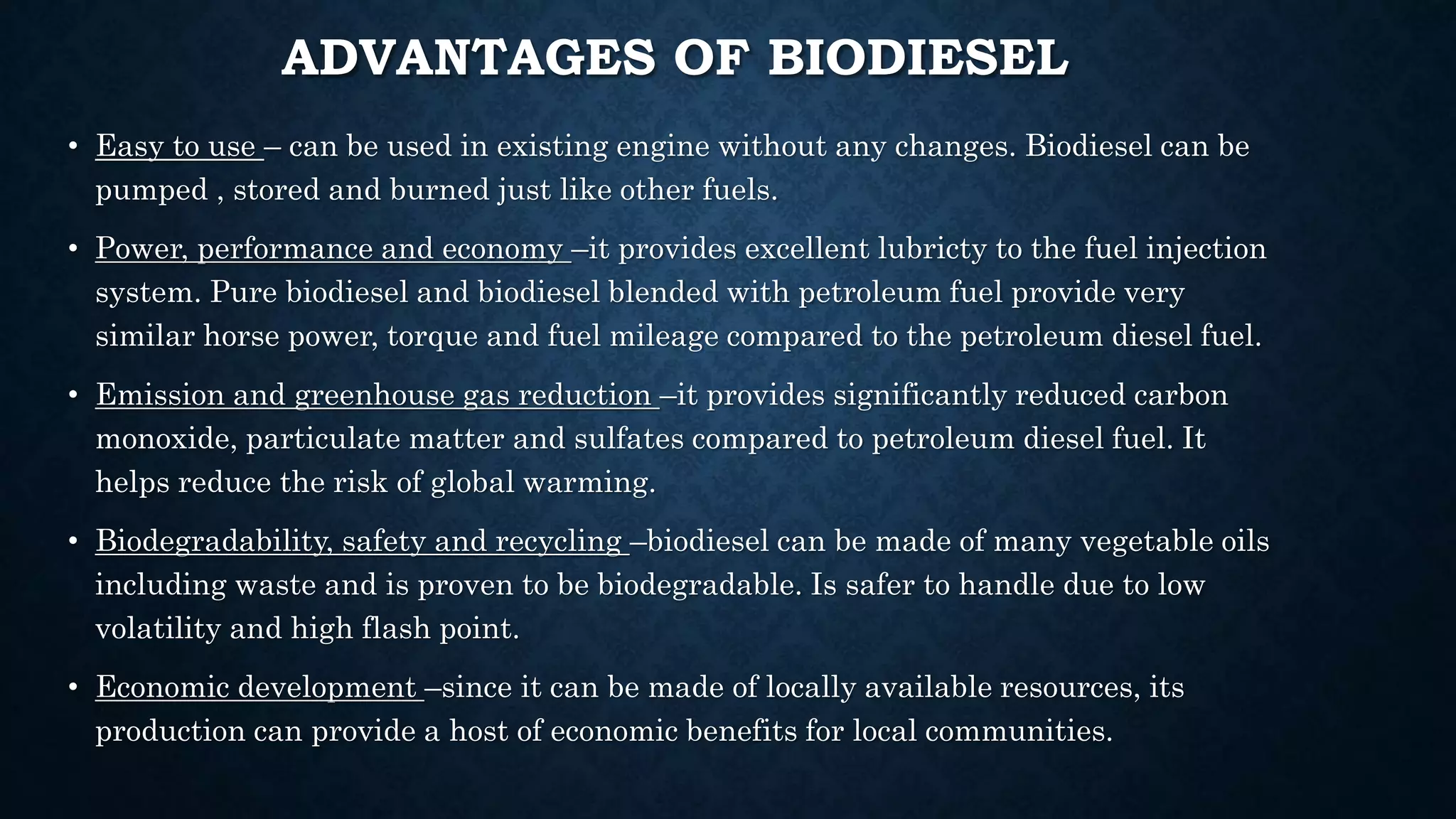 Biodiesel-an alternative fuel | PPTX