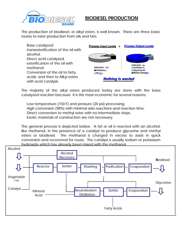 Biodiesel Production | PDF