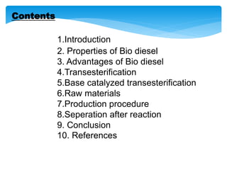 Bio diesel production | PPTX