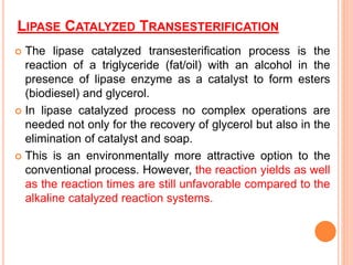 Biodiesel production | PPTX