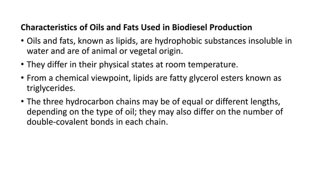 Biodiesel production and preparation techniques | PPT