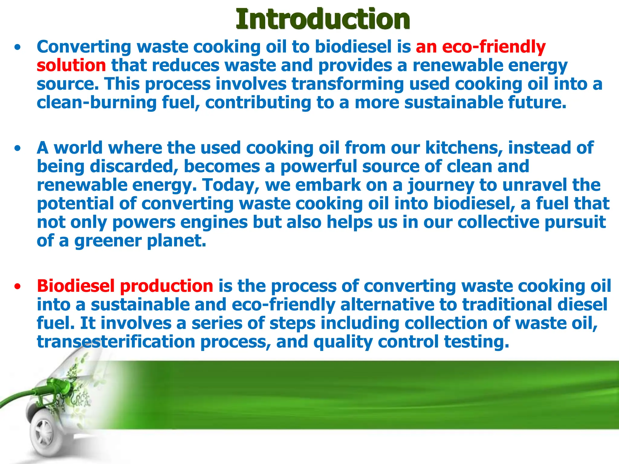 Biodiesel production from Waste Cooking Oil powerpoint project.pptx