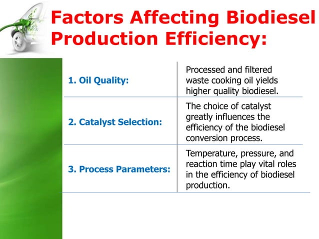 Biodiesel production from Waste Cooking Oil powerpoint project.pptx ...