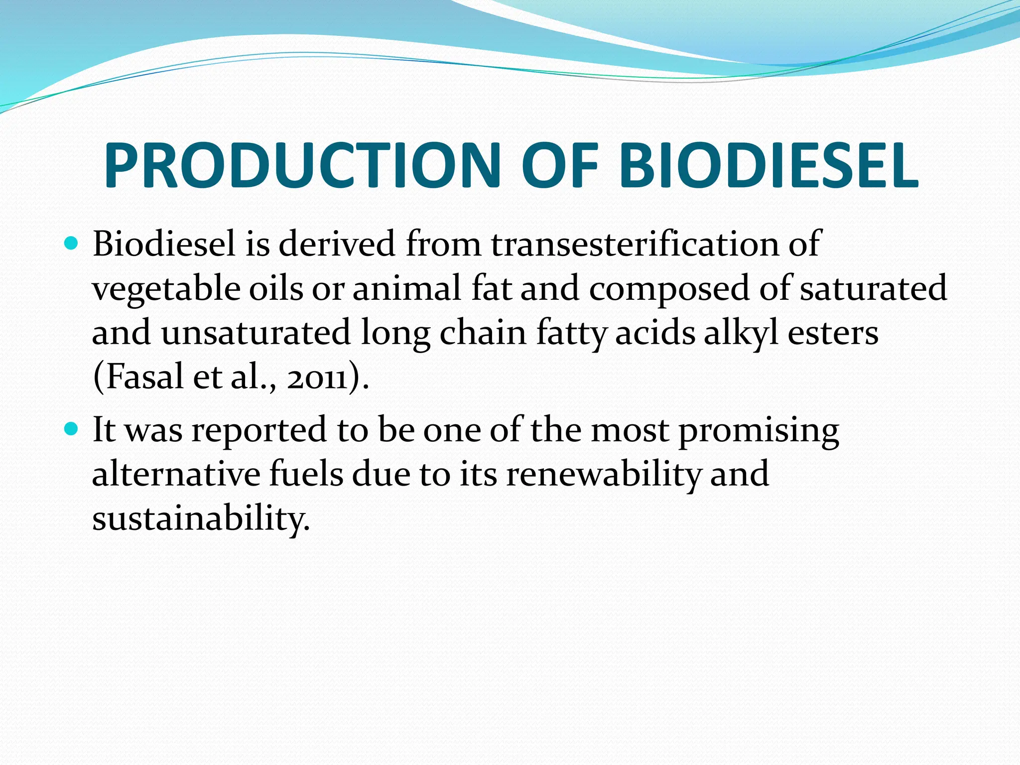 biodiesel production using clay catalyst.pptx | Chemistry | Science