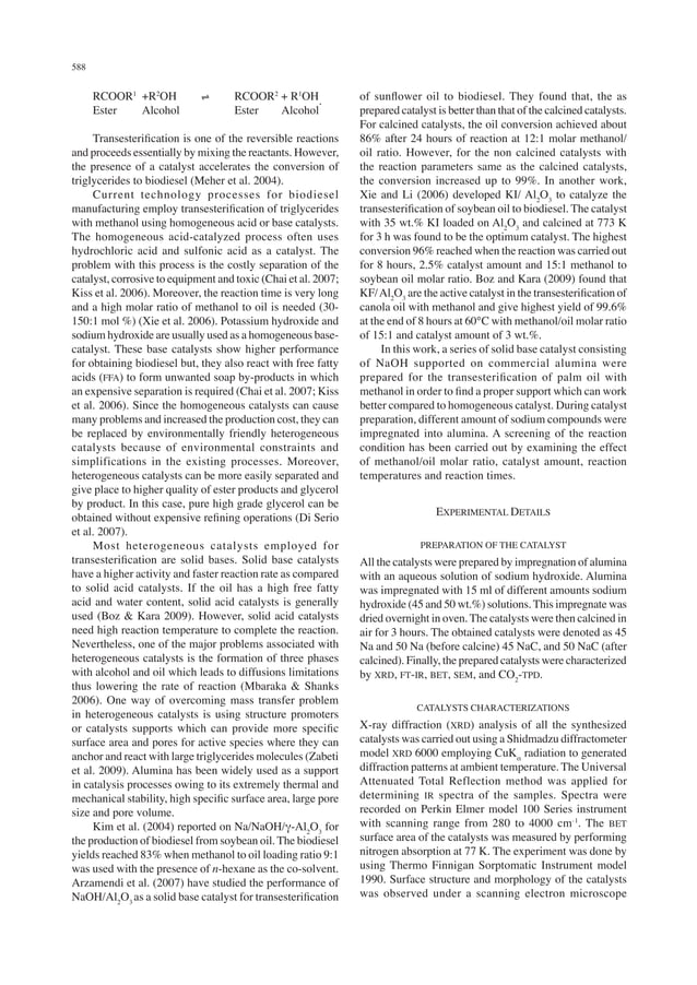 Biodiesel Production Via Transesterification Of Palm Oil Pdf