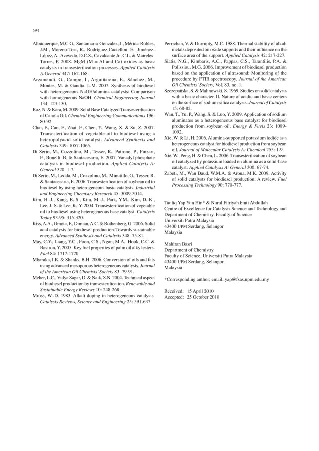Biodiesel Production Via Transesterification Of Palm Oil Pdf