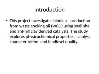 Biodiesel production_Project_Presentation | PPTX