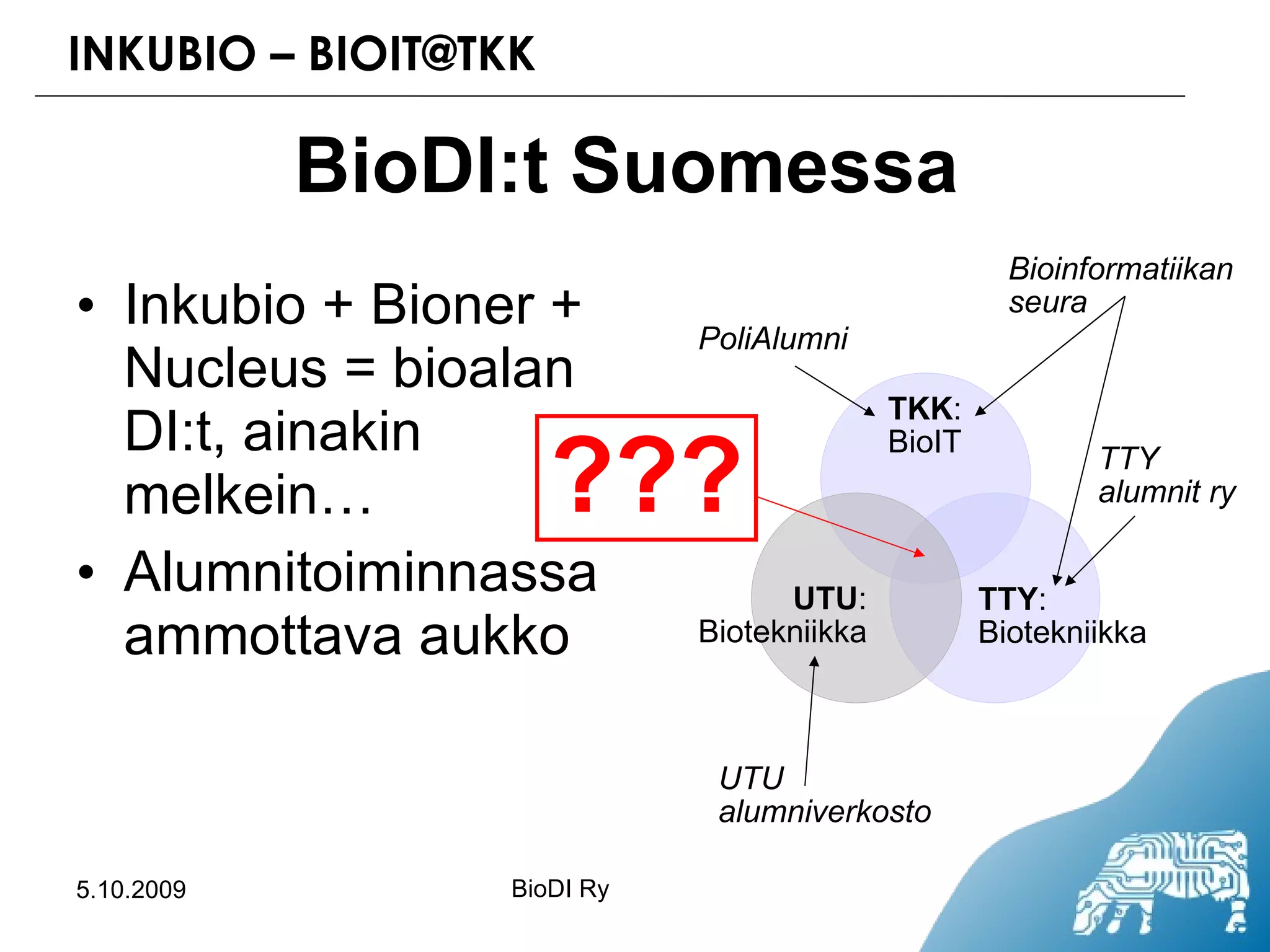 BioDi ry - biotekniikan alumnityö | PPT
