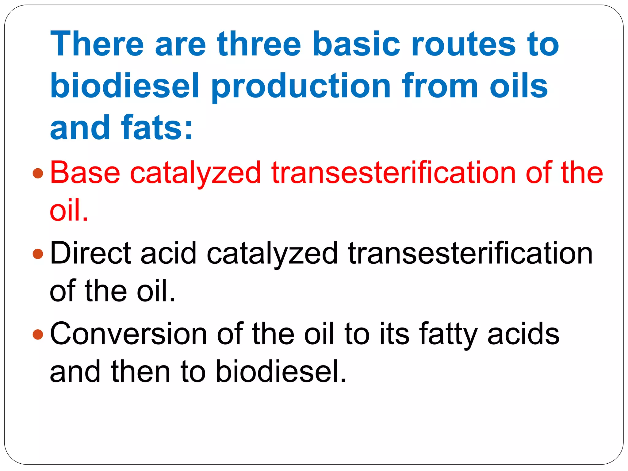 Biodiesel extraction | PPTX