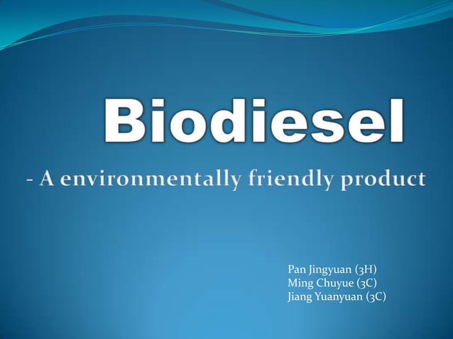 Biodiesel Presentation | PPT