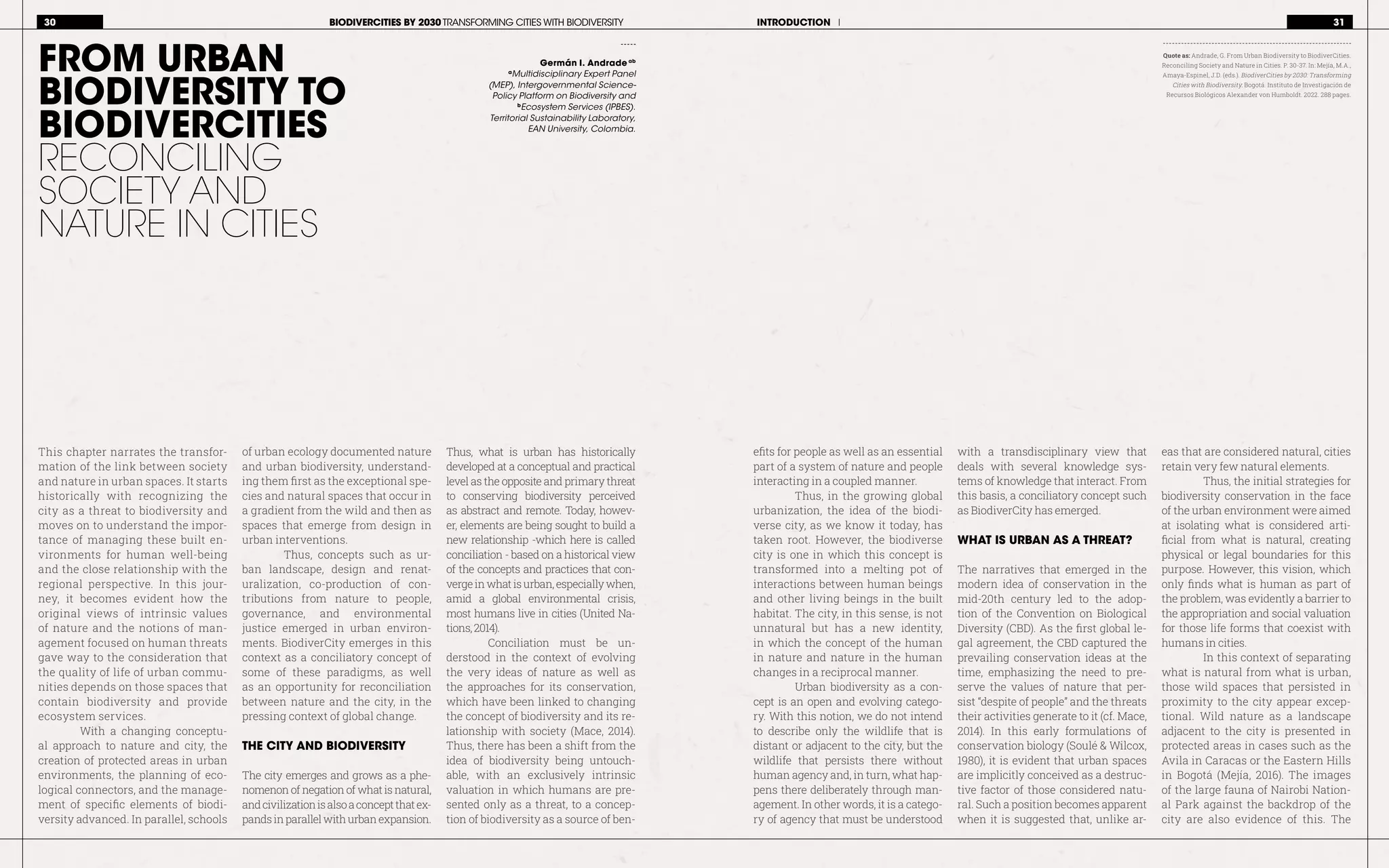 Biodivercities by 2030 : transforming cities with biodiversity | PDF