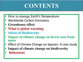 Impact of climate change on biodiversity | PPTX