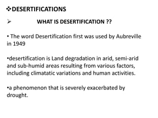 Biodivercity, desertification, sustainable devlopment | PPTX
