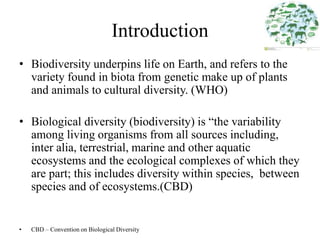 Biodiveristy and human health | PPTX