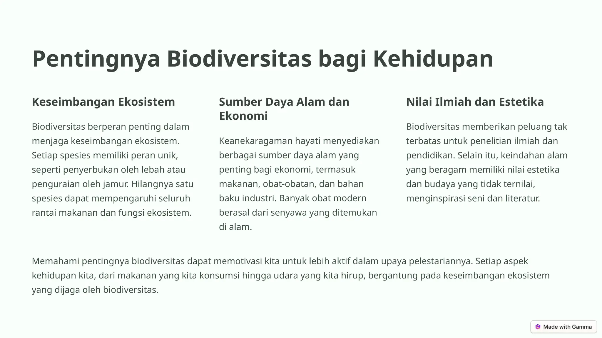 Biodiversitas - Keanekaragaman Hayati Di Indonesia | PPTX