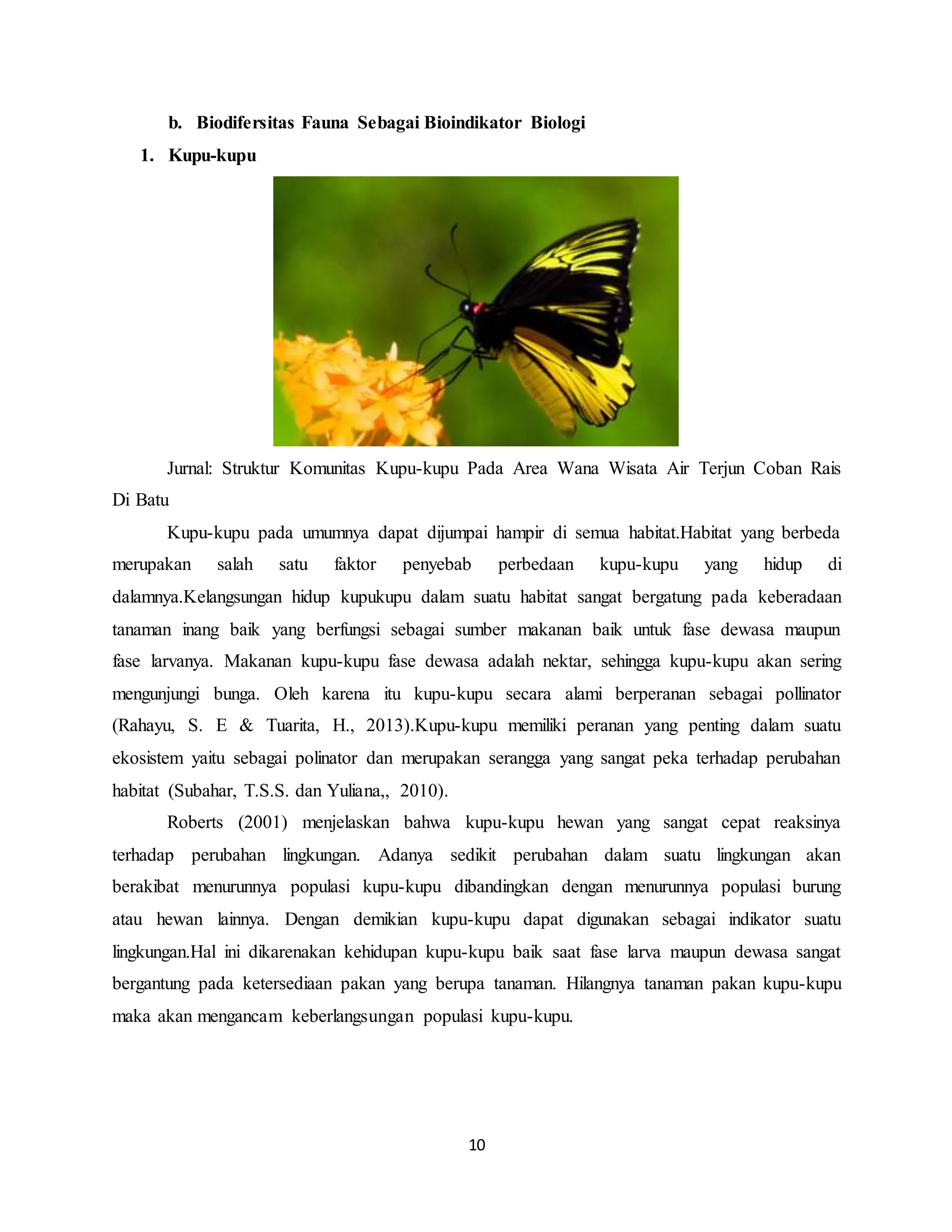 Biodiversitas bioindikator biologi | DOCX