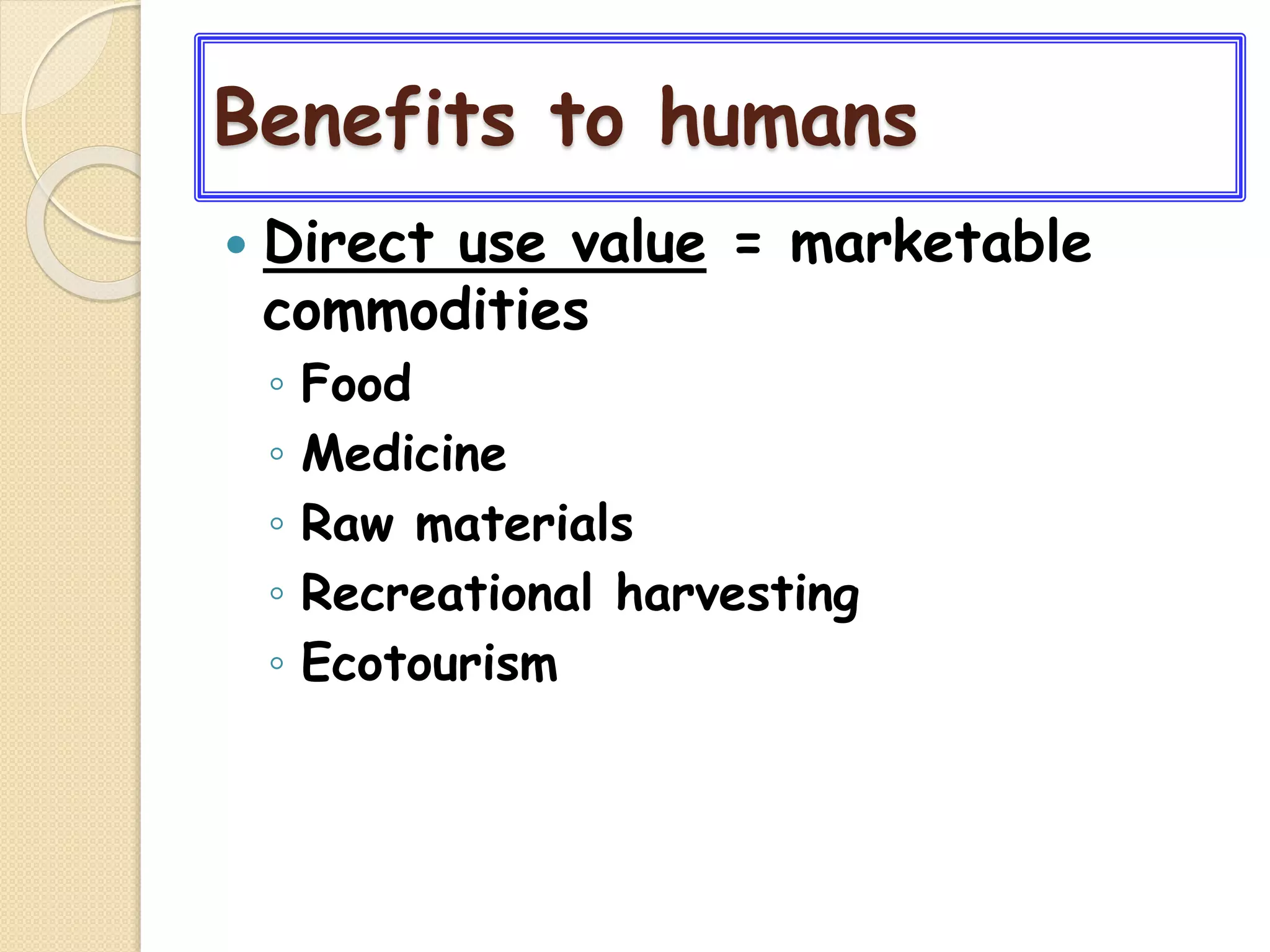 Biodiversity value and threats | PPTX