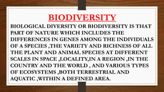 Biodiversity in sustainable development | PPTX