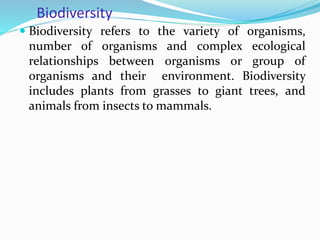 Biodiversity (Environmental Science) | PPTX