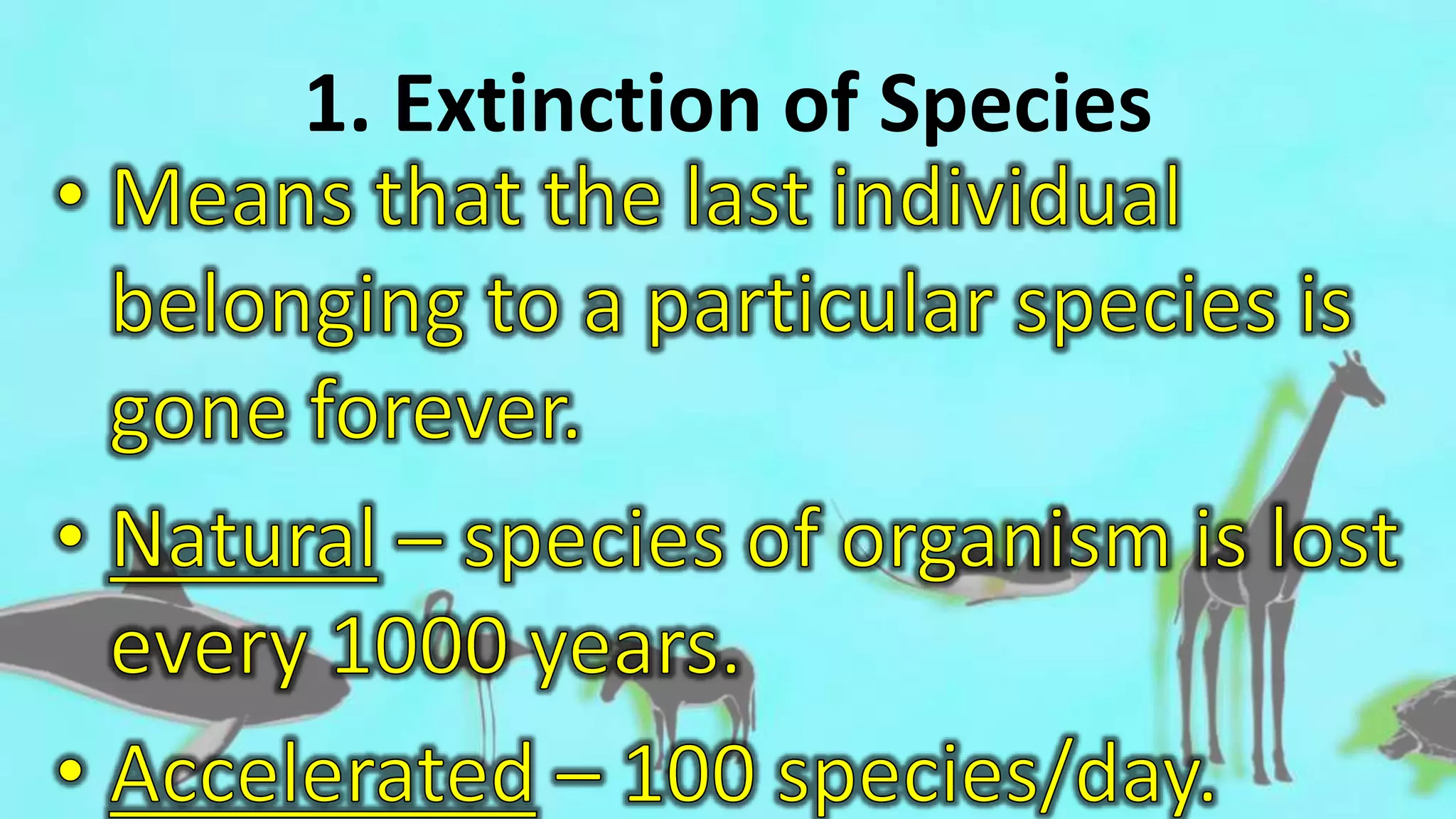Biodiversity - Extinct and Endagered Species | PPTX