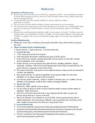 Biodiversity | DOCX