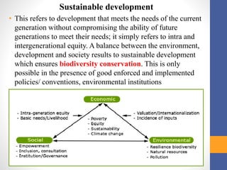 Biodiversity and its Conservation methods | PPTX