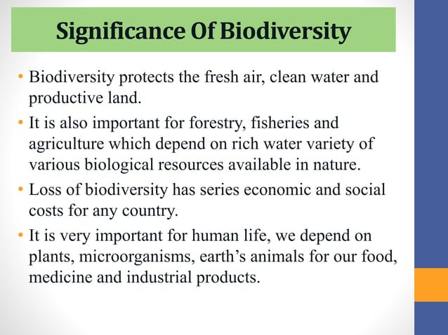 Biodiversity and its Conservation methods | PPTX | Environmental Services Industry | Industries