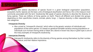 Biodiversity.pptx for scuence technology and society | PPTX