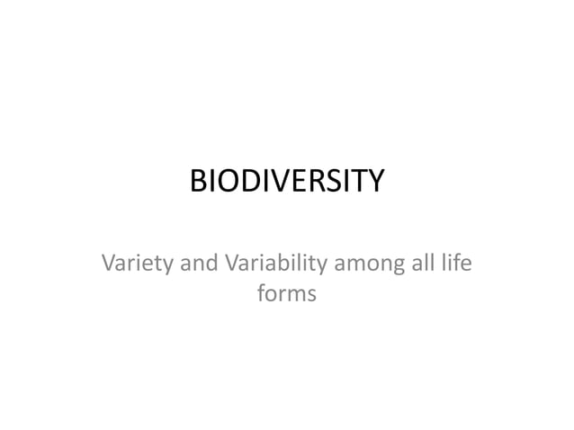BIODIVERSITY Environmental Science Of World | PPT