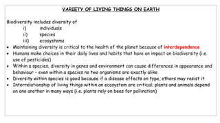 Biodiversity of living things for primary students | PDF