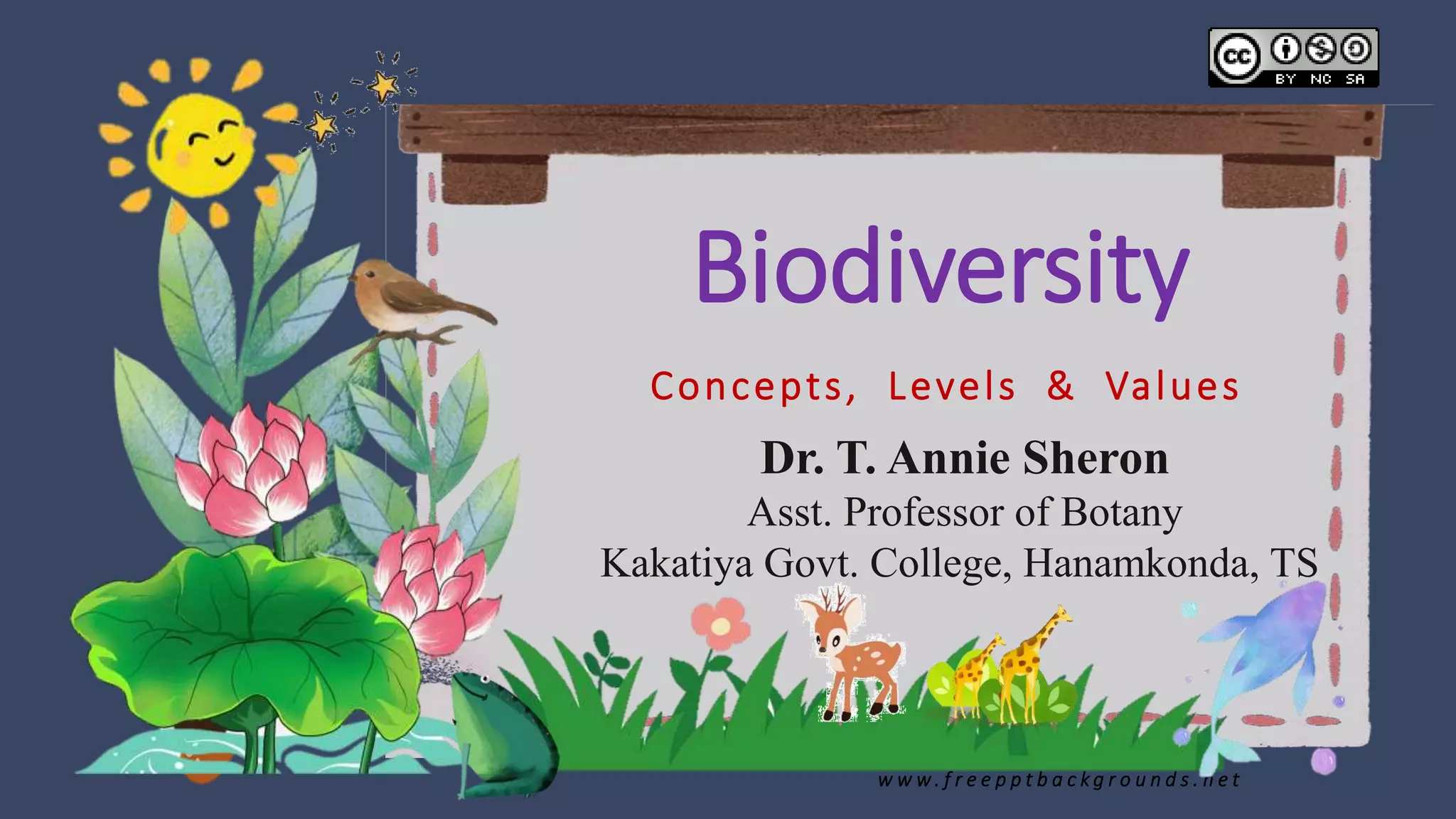 Biodiversity concepts, levels and values | PPTX