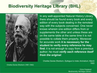 Biodiversity Heritage Library | PPT
