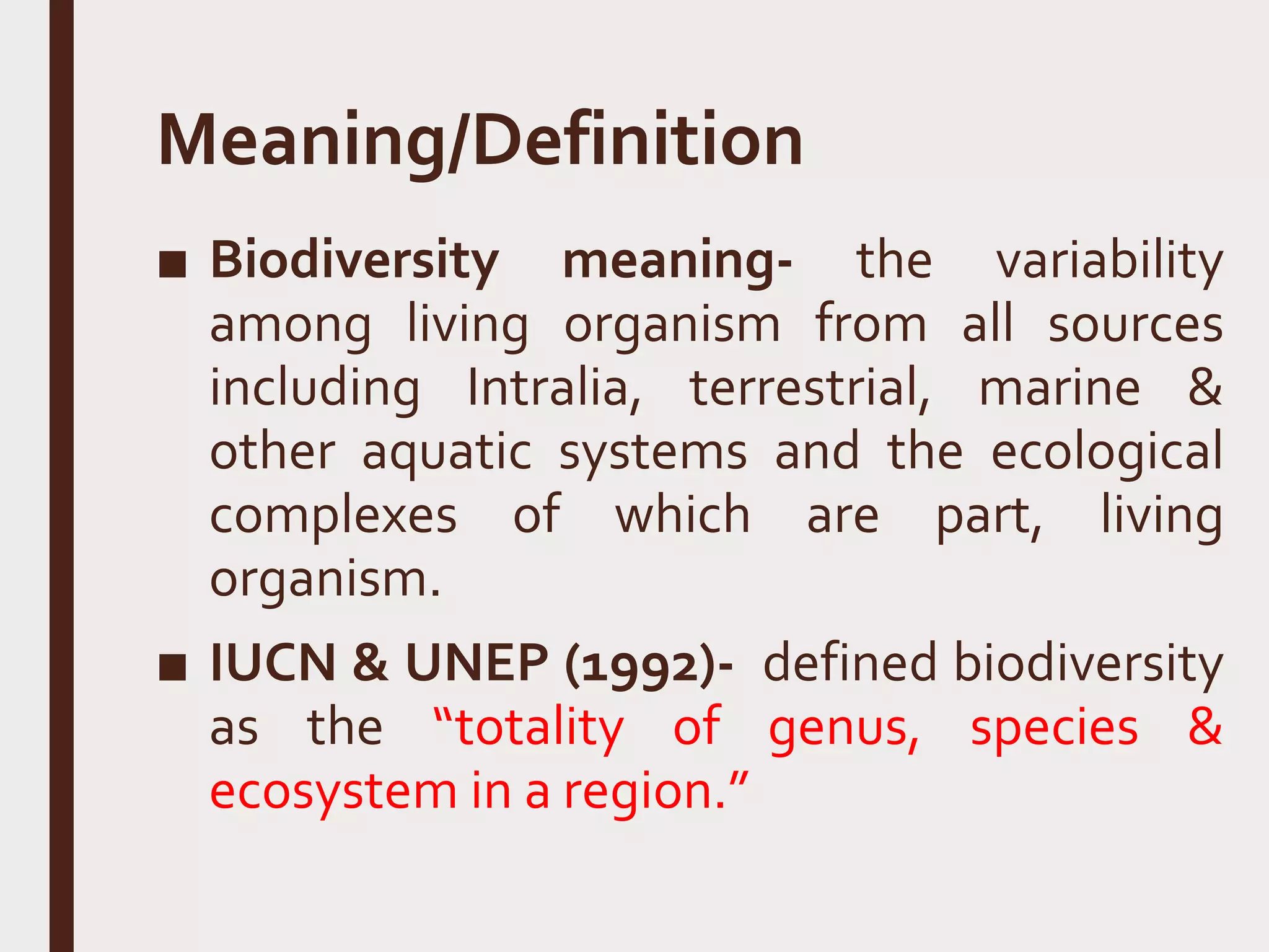 Biodiversity history,levels,estimate. | PPTX