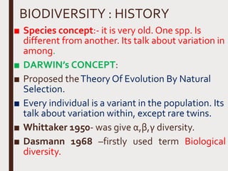 Biodiversity history,levels,estimate. | PPTX