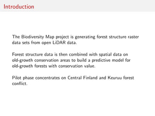 Biodiversity Map data status | PDF