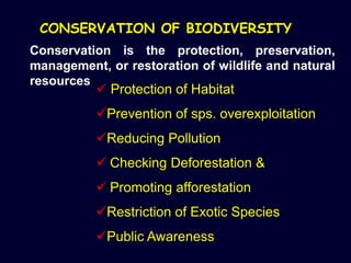 Biodiversity - Threats and Conservation | PPTX | Zoos & Aquariums ...